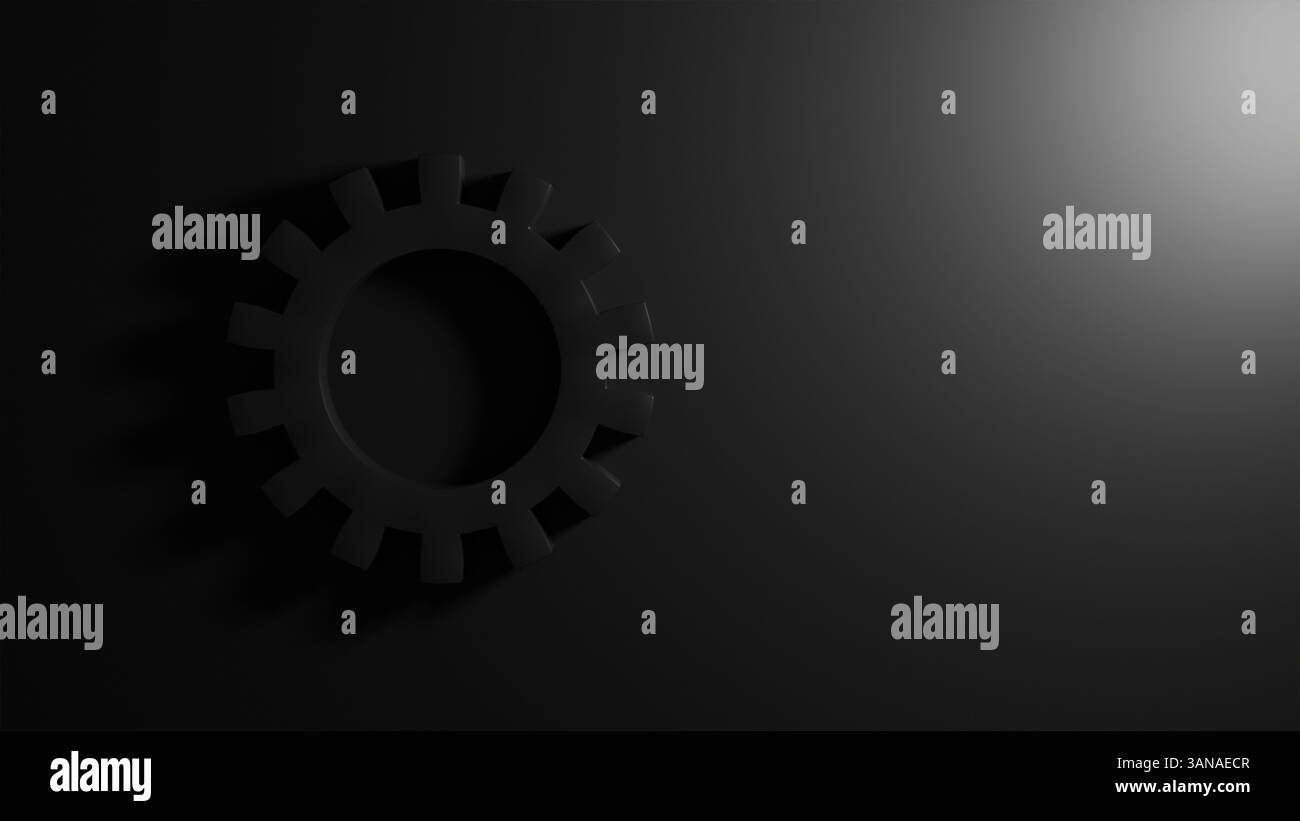3d black gear on black background,technological background Stock Photo ...