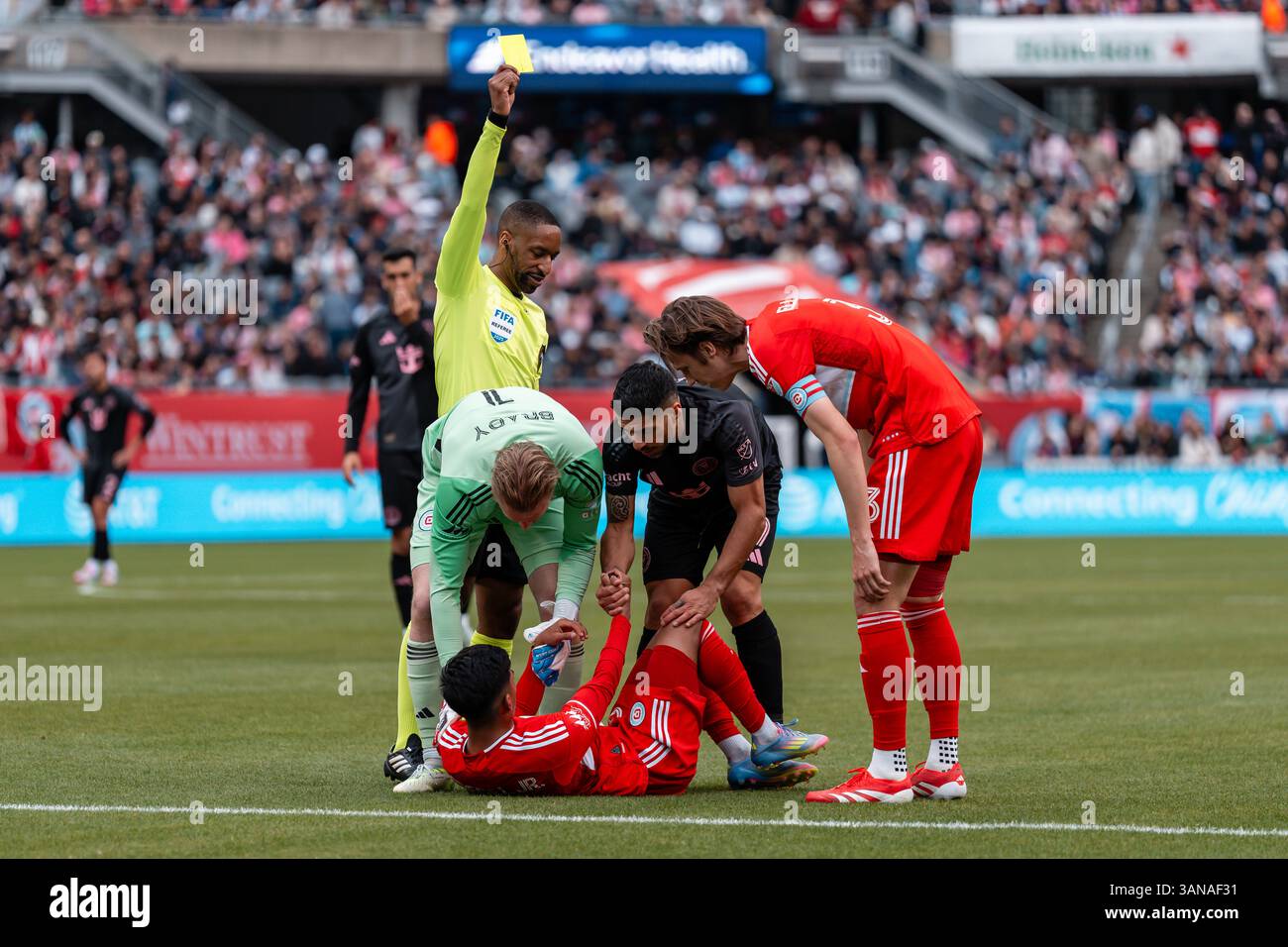 Chicago, United States. 13th Apr, 2025. Chicago Fire GoalKeeper Chris ...