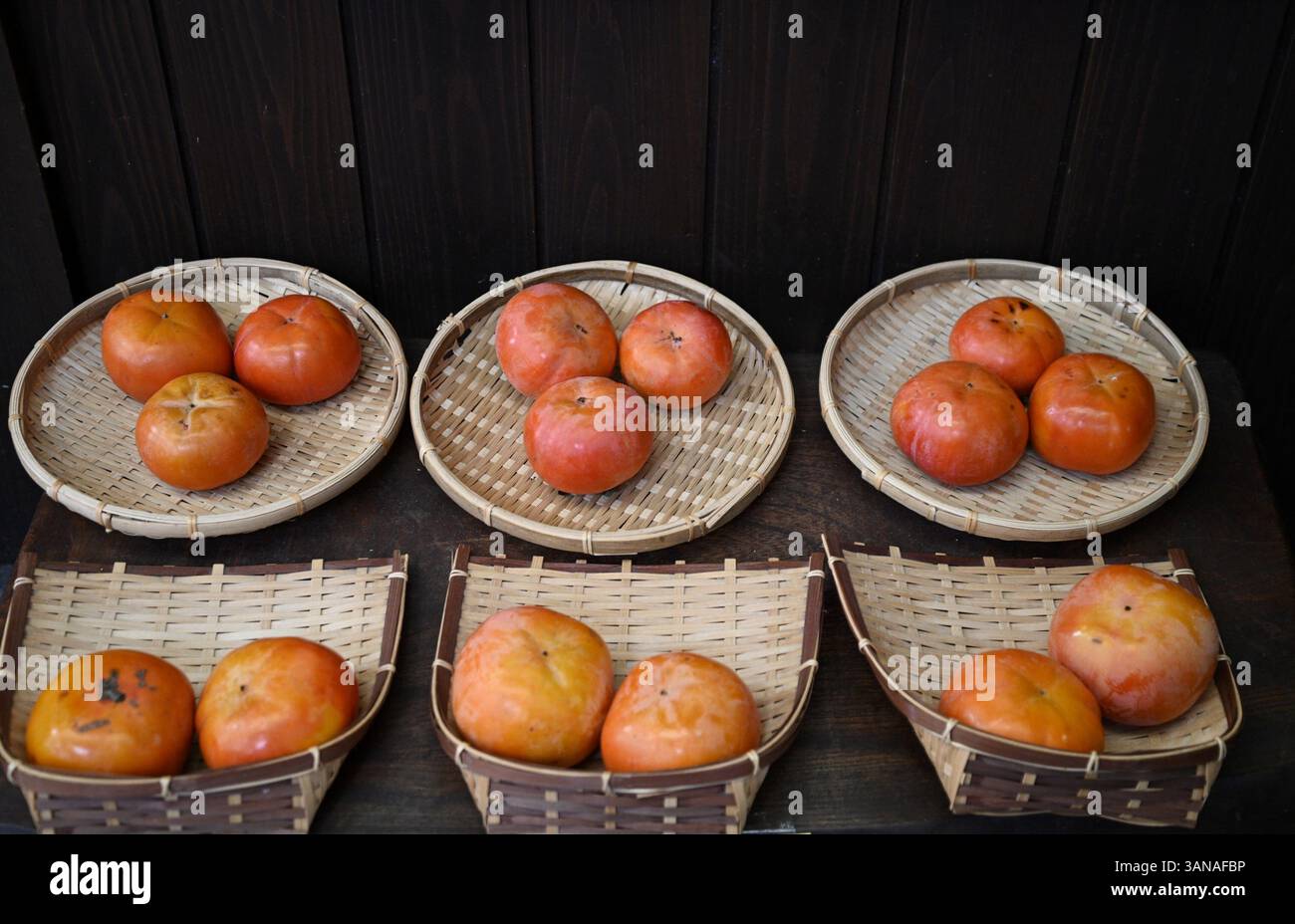 Japanese Kaki persimmon on display in Nara, Japan Stock Photo - Alamy