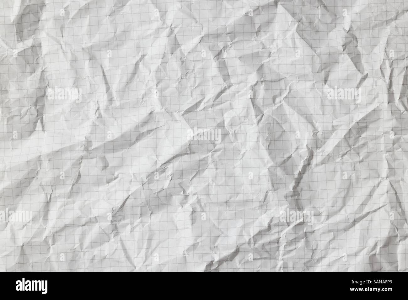 white crumpled wrinkled checkered paper sheet texture background Stock ...