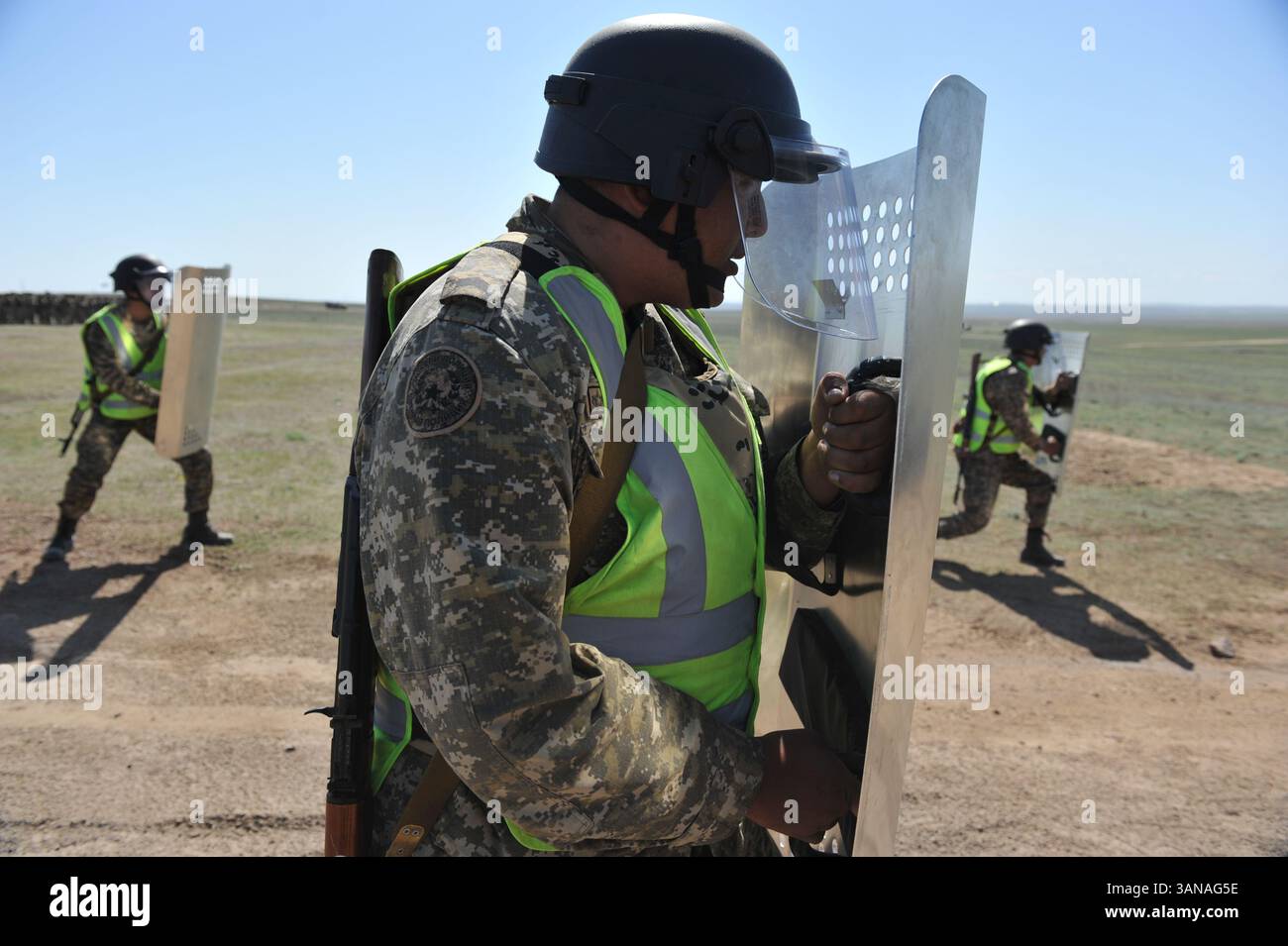 Military field exercises of various units of the defense forces Stock ...