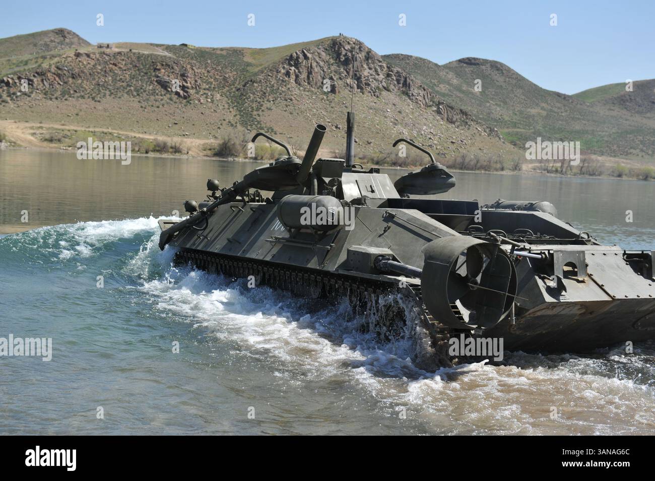 Military field exercises of various units of the defense forces Stock ...