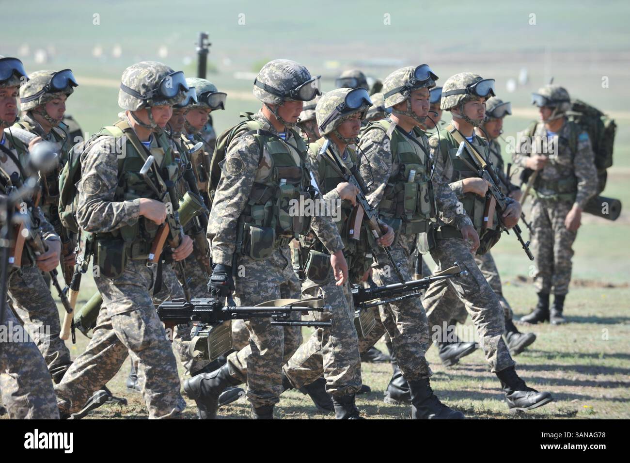 Military field exercises of various units of the defense forces Stock ...