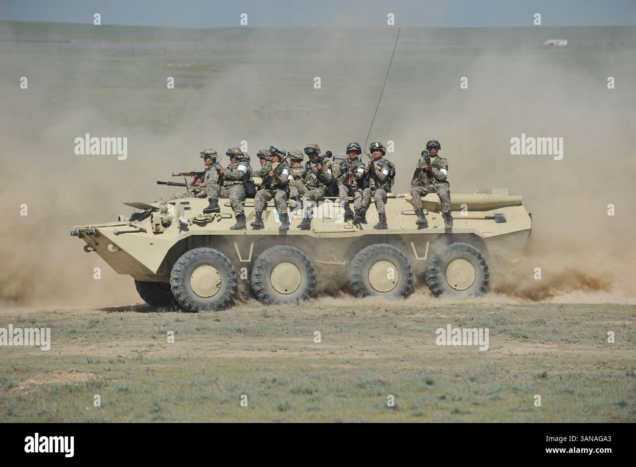 Military field exercises of various units of the defense forces Stock ...