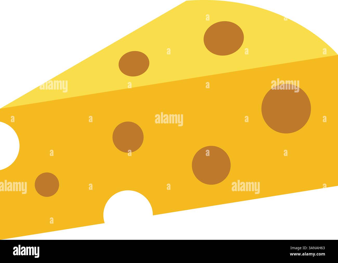 Cheese Slice Vector Icon or Flat Cartoon Style Dairy Food Illustration ...