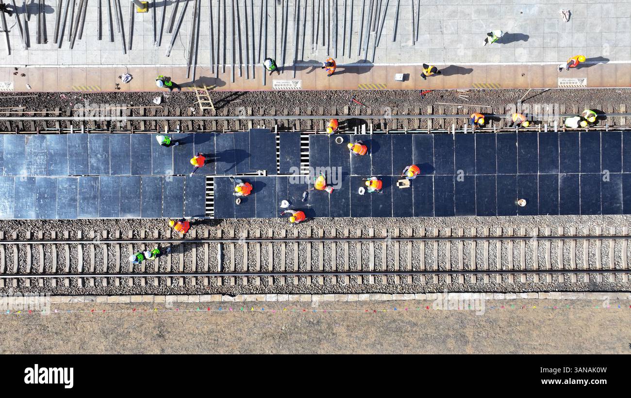 (250415) -- JIAMUSI, April 15, 2025 (Xinhua) -- An aerial drone photo ...