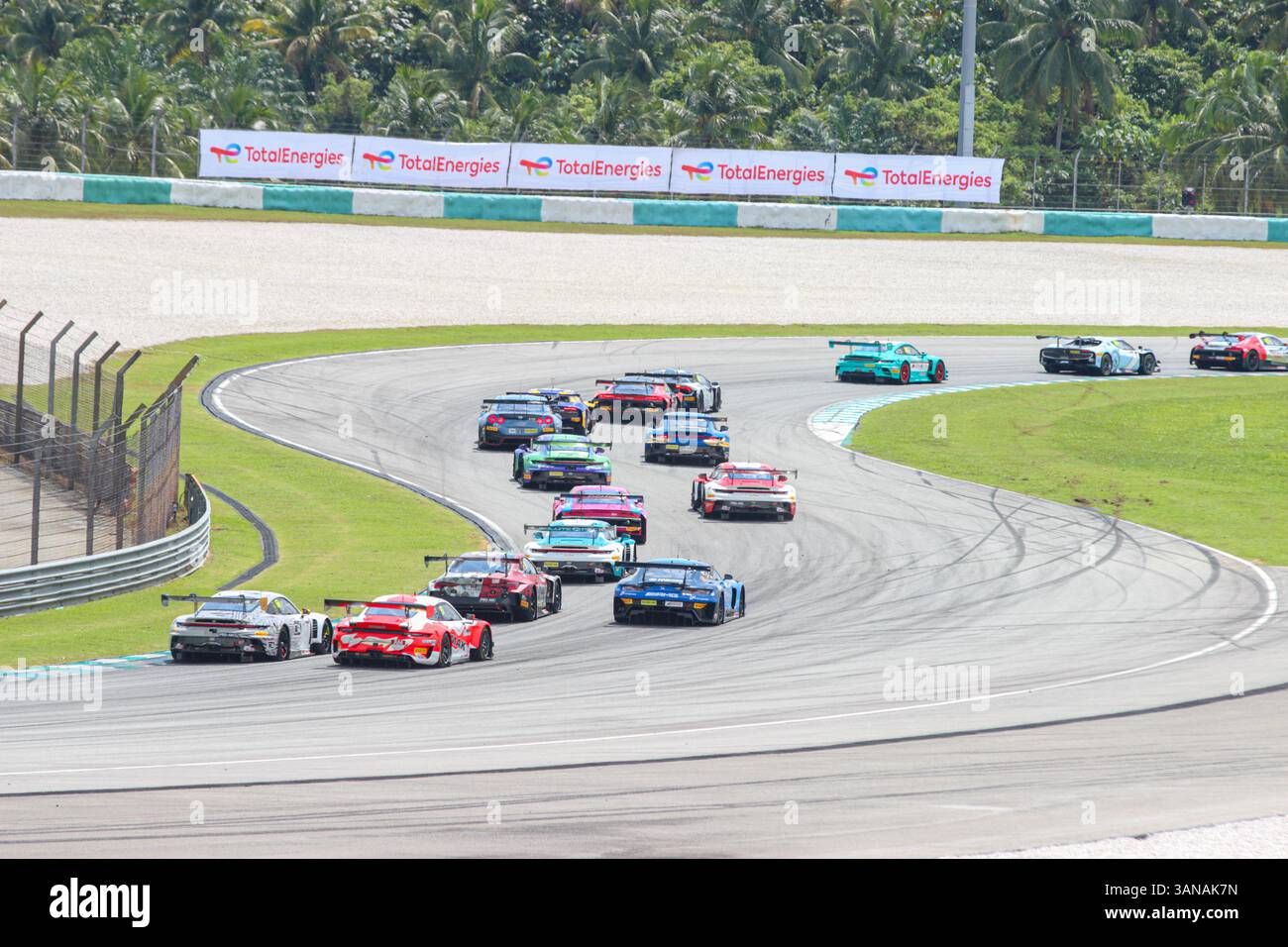 Kuala Lumpur / Sepang, Malaysia, 13 APRIL 2025 pack of GT Cars in front ...