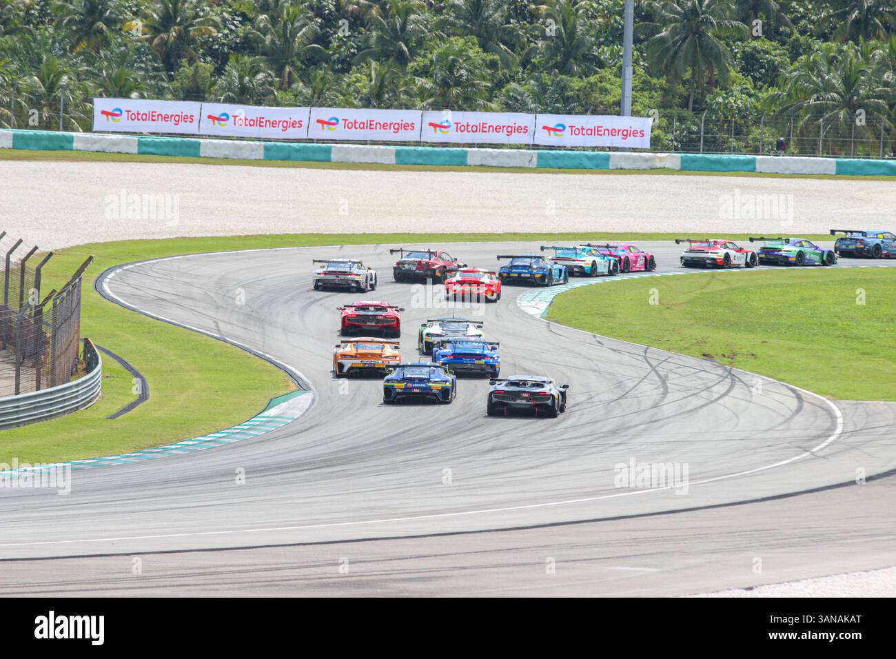 Kuala Lumpur / Sepang, Malaysia, 13 APRIL 2025 pack of GT Cars in front ...