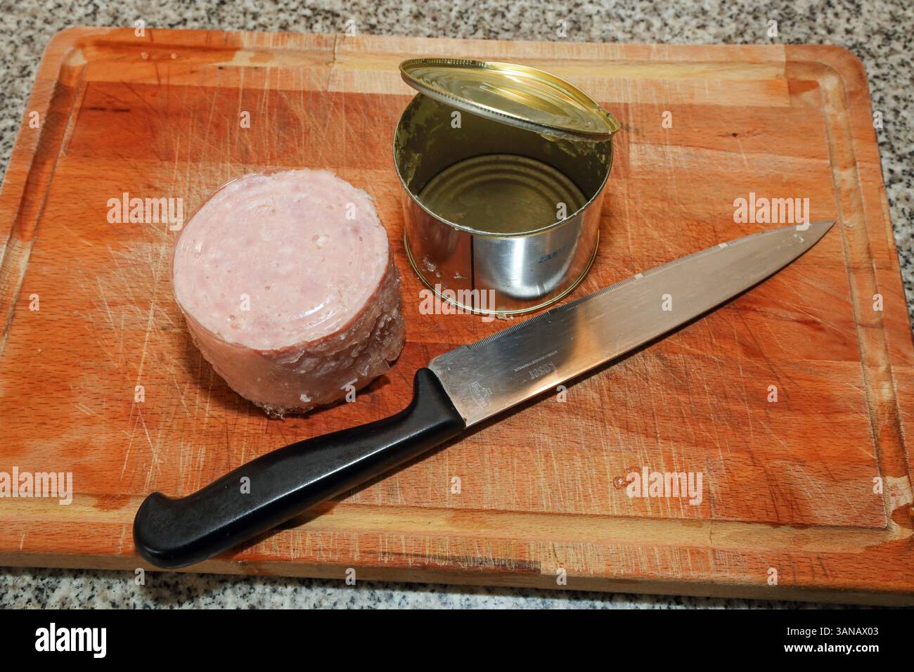 Tinned ham a popular standby for snacks and sandwiches Stock Photo - Alamy