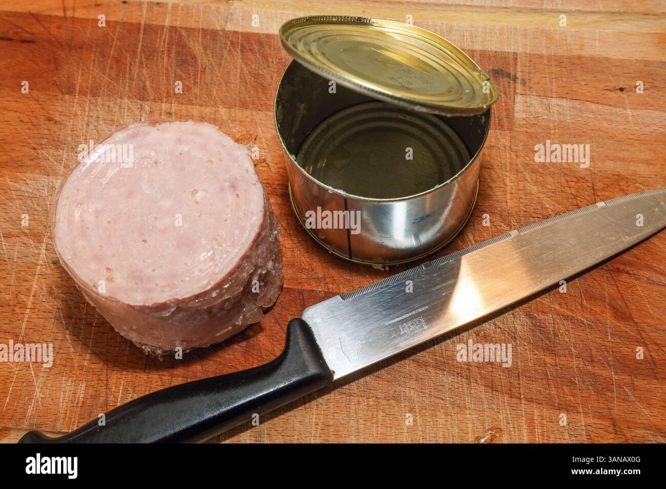 Tinned ham a popular standby for snacks and sandwiches Stock Photo - Alamy