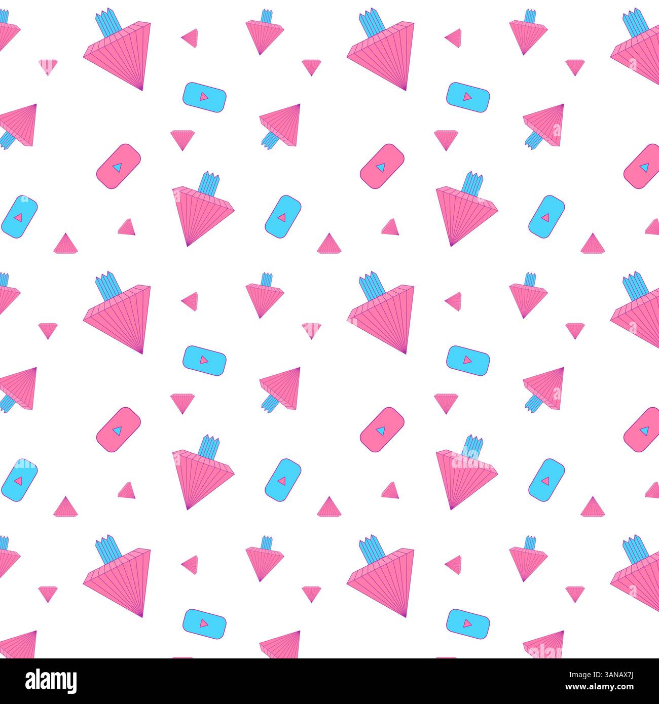 Pattern with pink crystals and blue crown, winner, gem, best, game ...