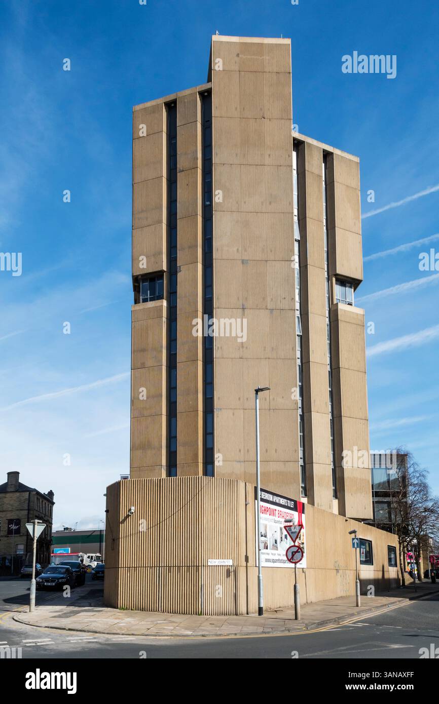 Brutalist architecture. High Point, Westgate, Bradford, built 1972 ...