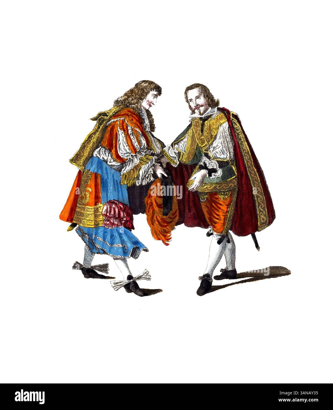 Historical clothing, fashion history, A conference between Louis XIV ...