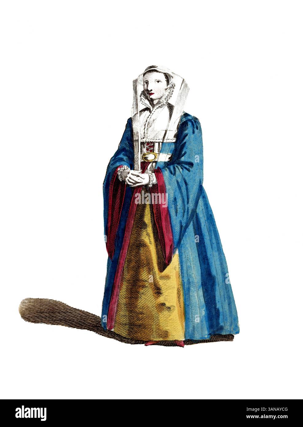 Historical clothing, fashion history, A wedding costume of a woman from ...
