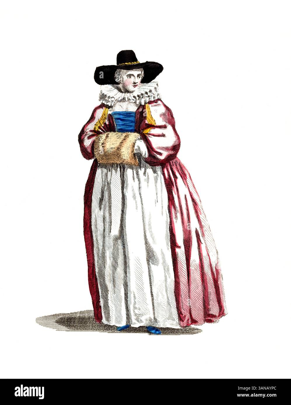 Historical clothing, fashion history, clothing of a bourgeois woman in ...