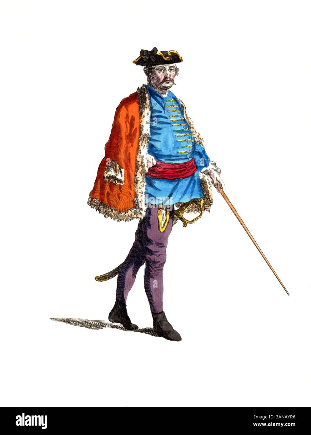 Historical clothing, fashion history, clothing of a colonel of the ...