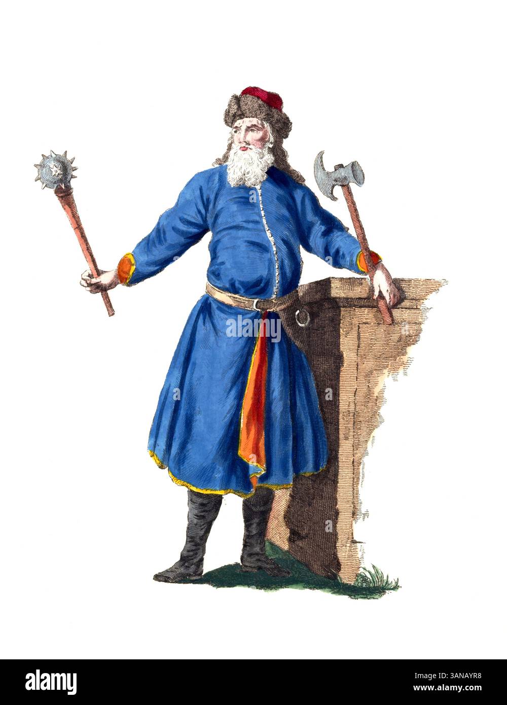 Historical clothing, fashion history, clothing of a commander of a ...