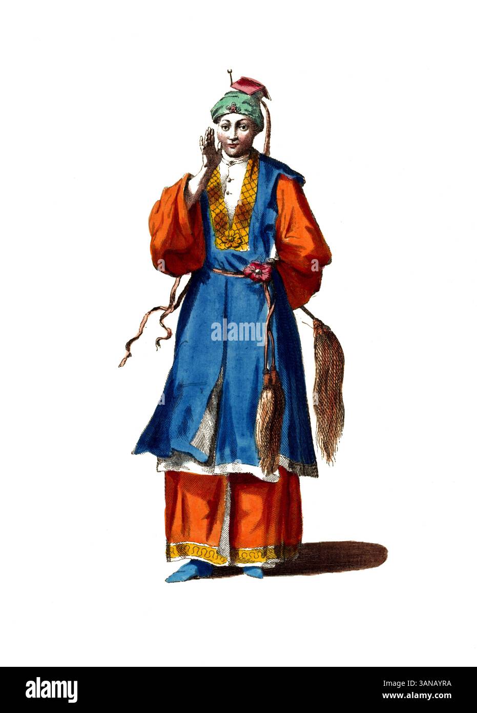 Historical clothing, fashion history, robe of a bonze or priest in ...