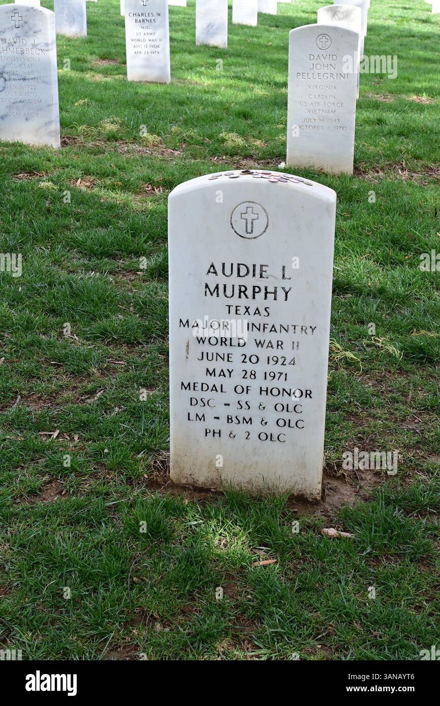 The Grave of Audie Murphy Stock Photo - Alamy