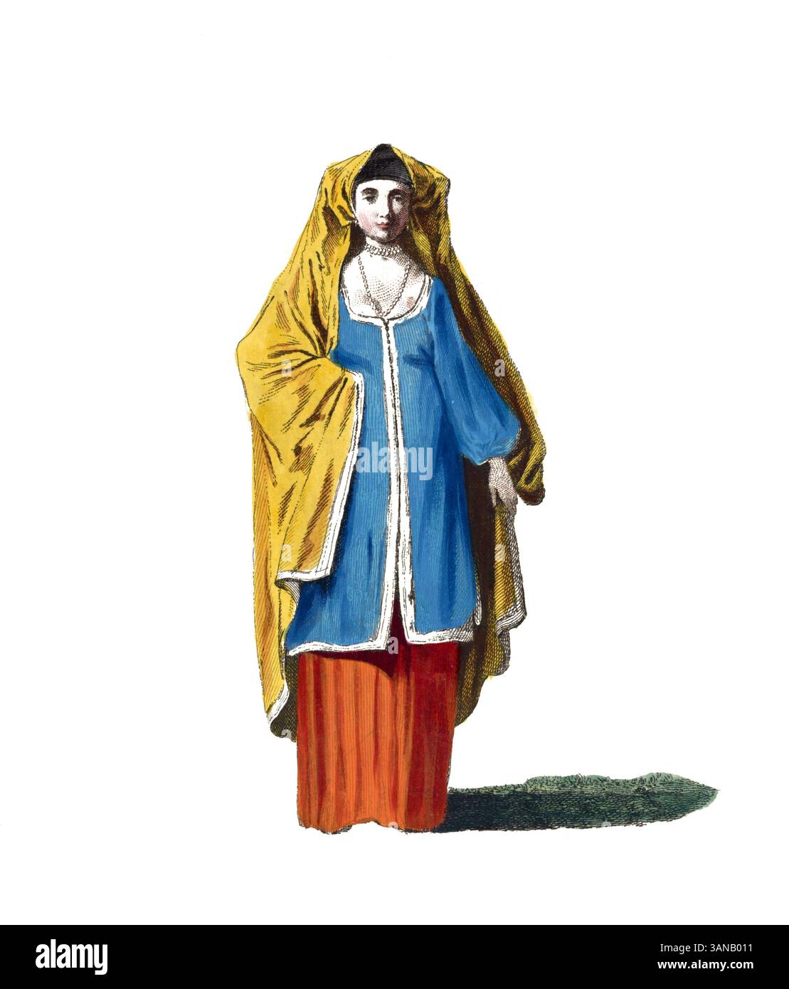 Historical clothing, fashion history, clothing of a Russian peasant ...