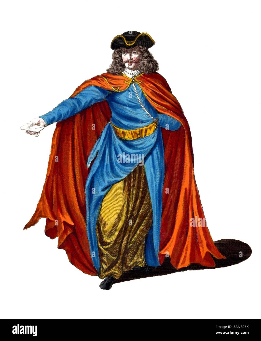 Historical clothing, fashion history, costume of a French merchant ...