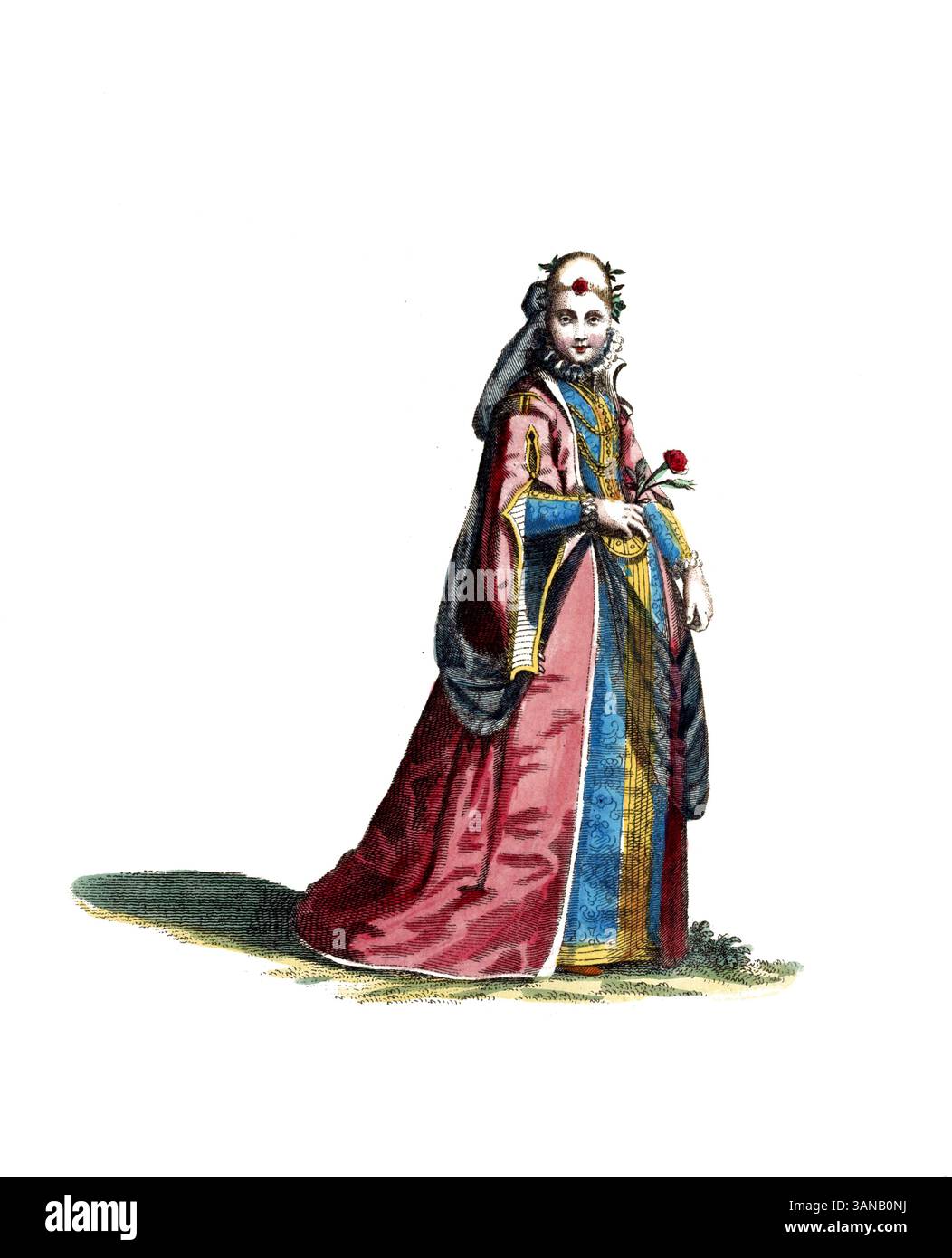 Historical clothing, fashion history, costume of a noble woman from ...