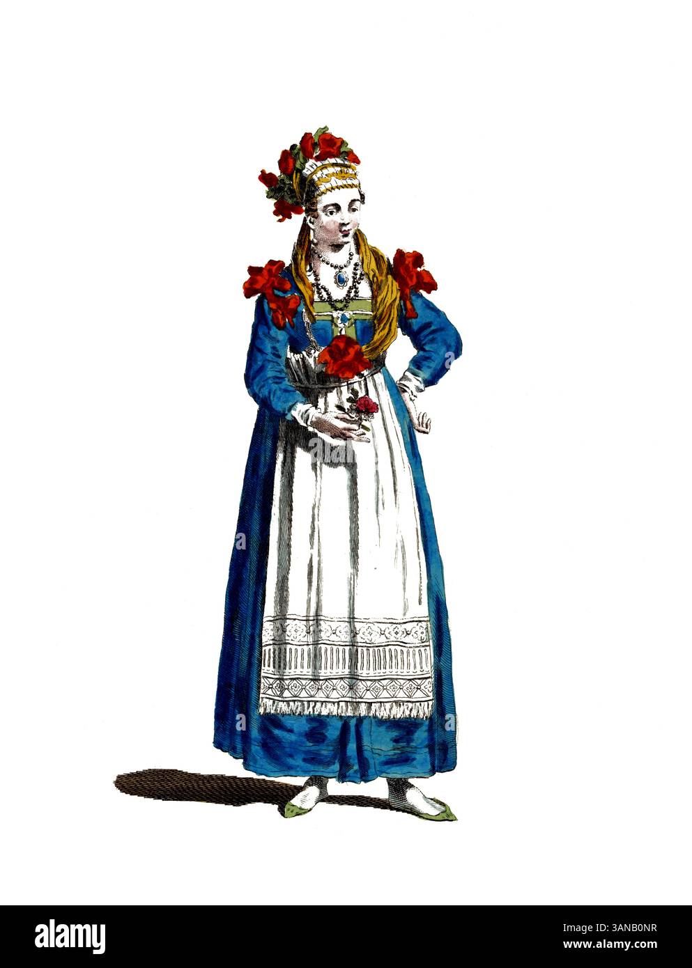 Historical clothing, fashion history, costume of a woman from the ...