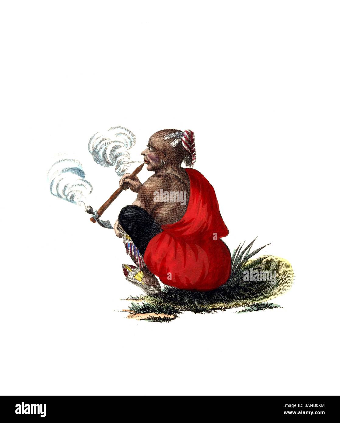 Historical clothing, fashion history, costume of a Mohawk from one of ...