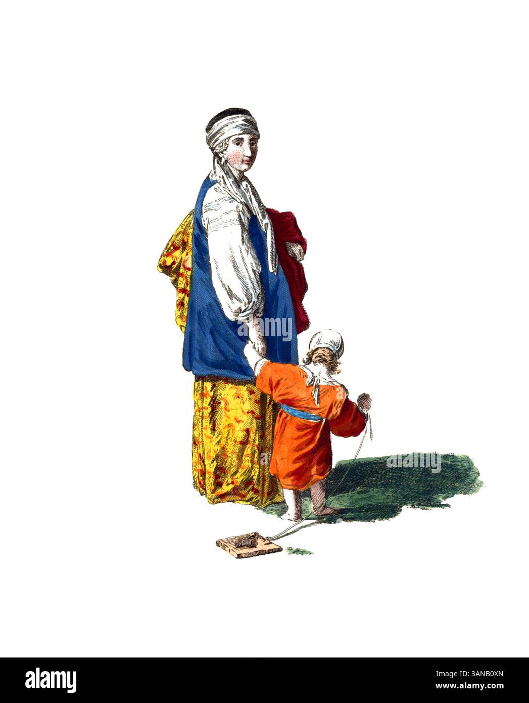 Historical clothing, fashion history, clothing of a merchant's wife ...