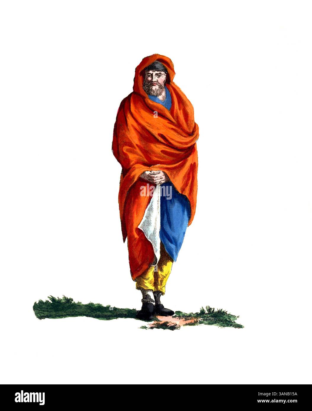 Historical clothing, fashion history, costume of a Moorish priest ...