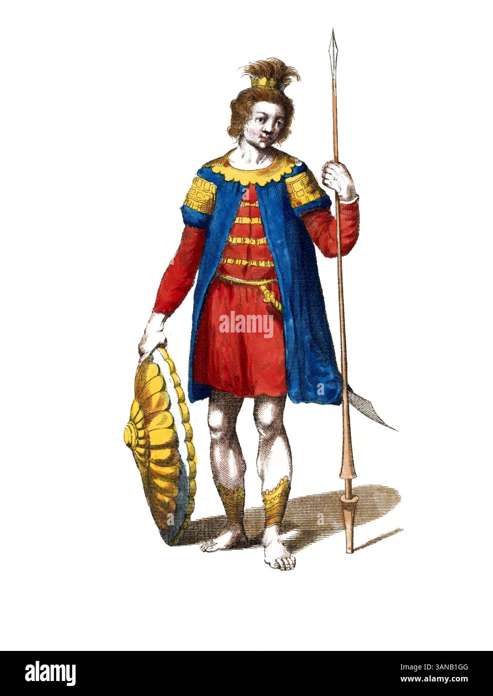 Historical clothing, fashion history, clothing of a Saxon in 447 ...