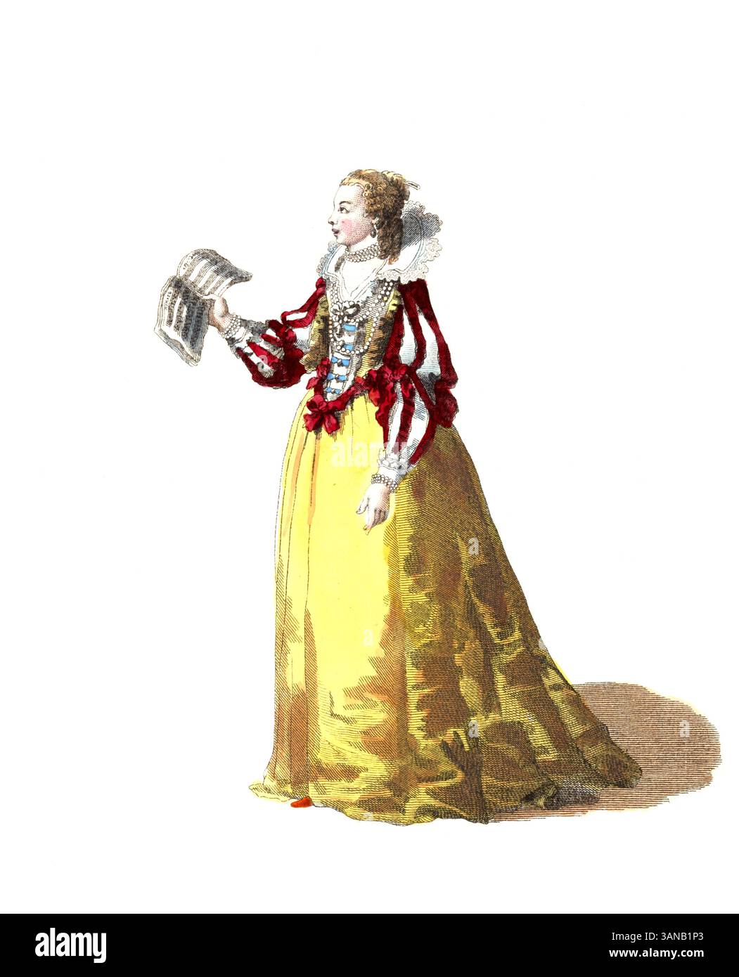 Historical clothing, fashion history, clothing of a Spanish lady of ...