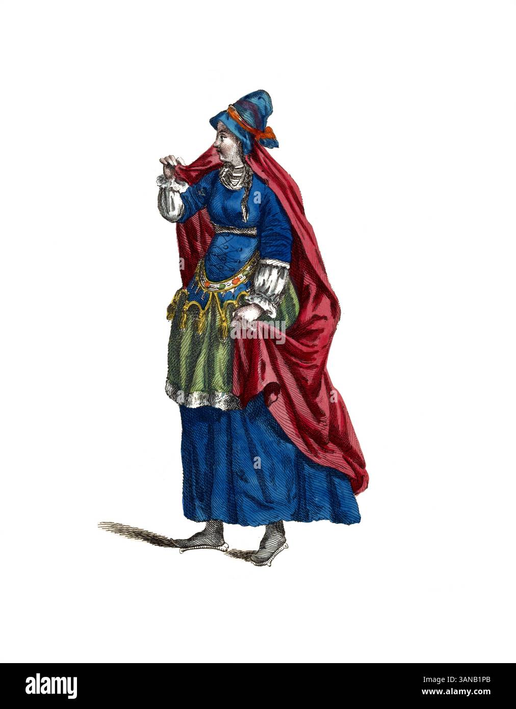 Historical clothing, fashion history, clothing of a Tartar woman around ...