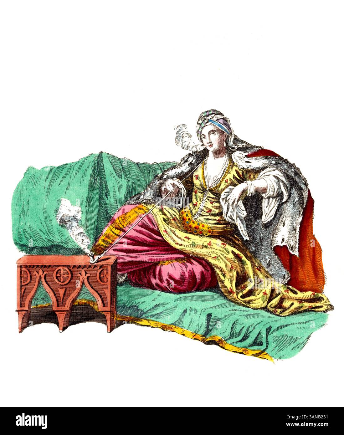 Historical clothing, fashion history, clothing of a noble lady from ...