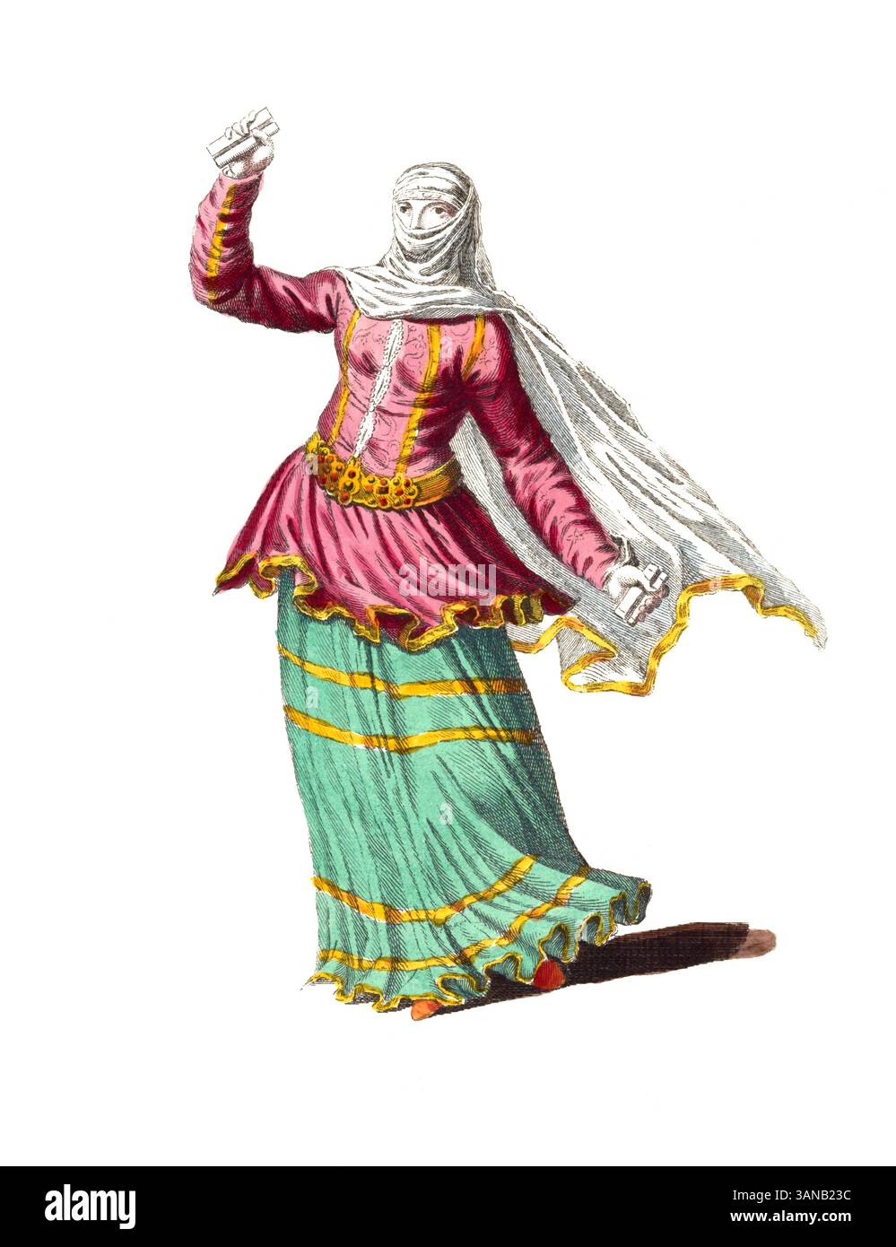 Historical clothing, fashion history, clothing of a Turkish dancer in ...