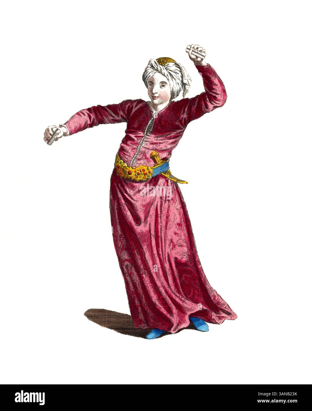 Historical clothing, fashion history, clothing of a Turkish dancer in ...