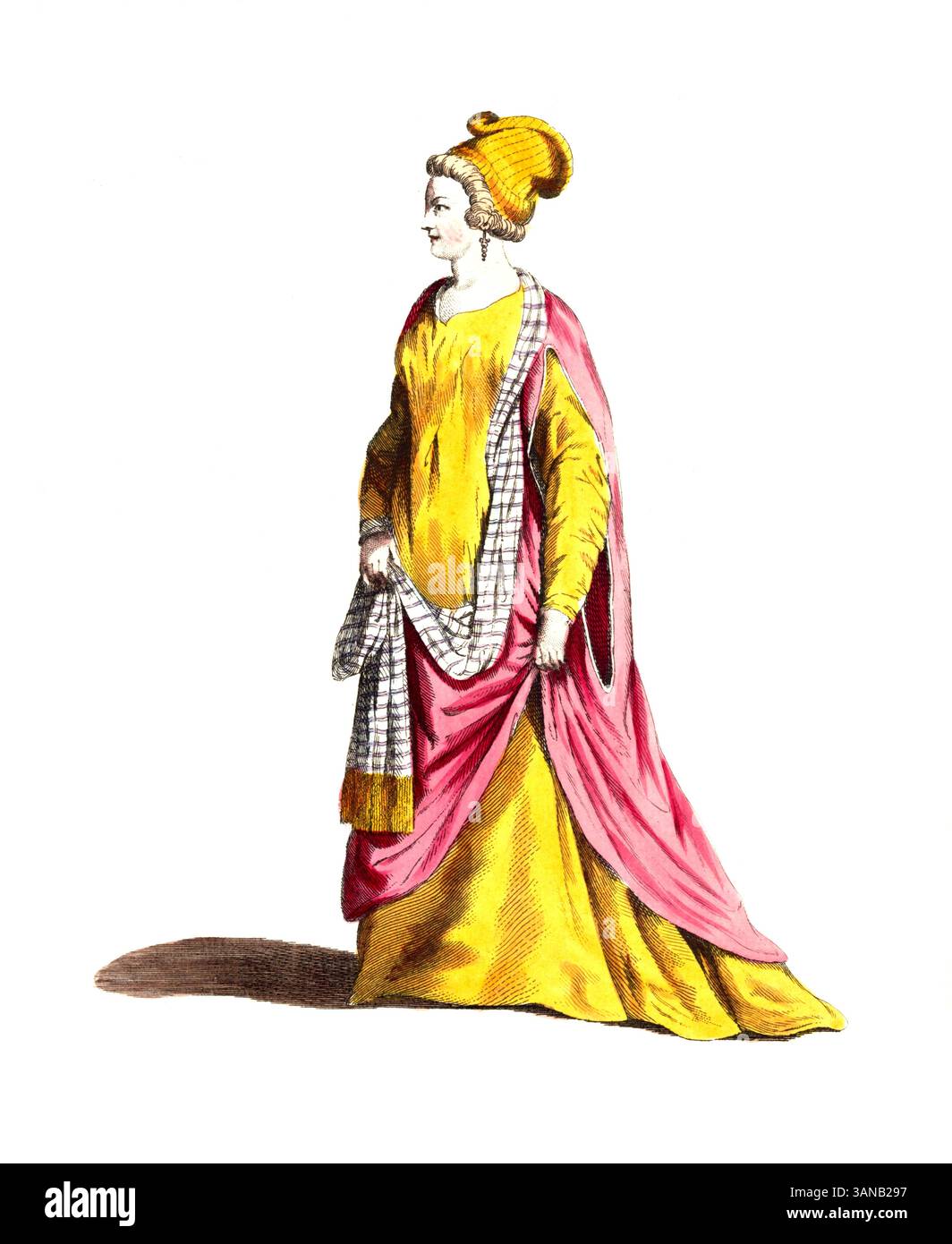 Historical clothing, fashion history, clothing of a virgin in ...