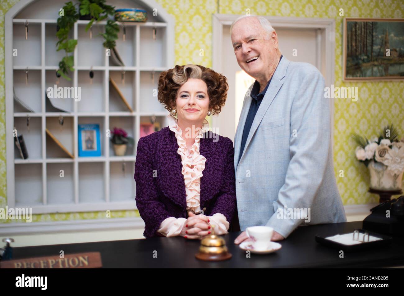 John Cleese with actress Mia Austen, who plays Sybil Fawlty in 'Fawlty ...