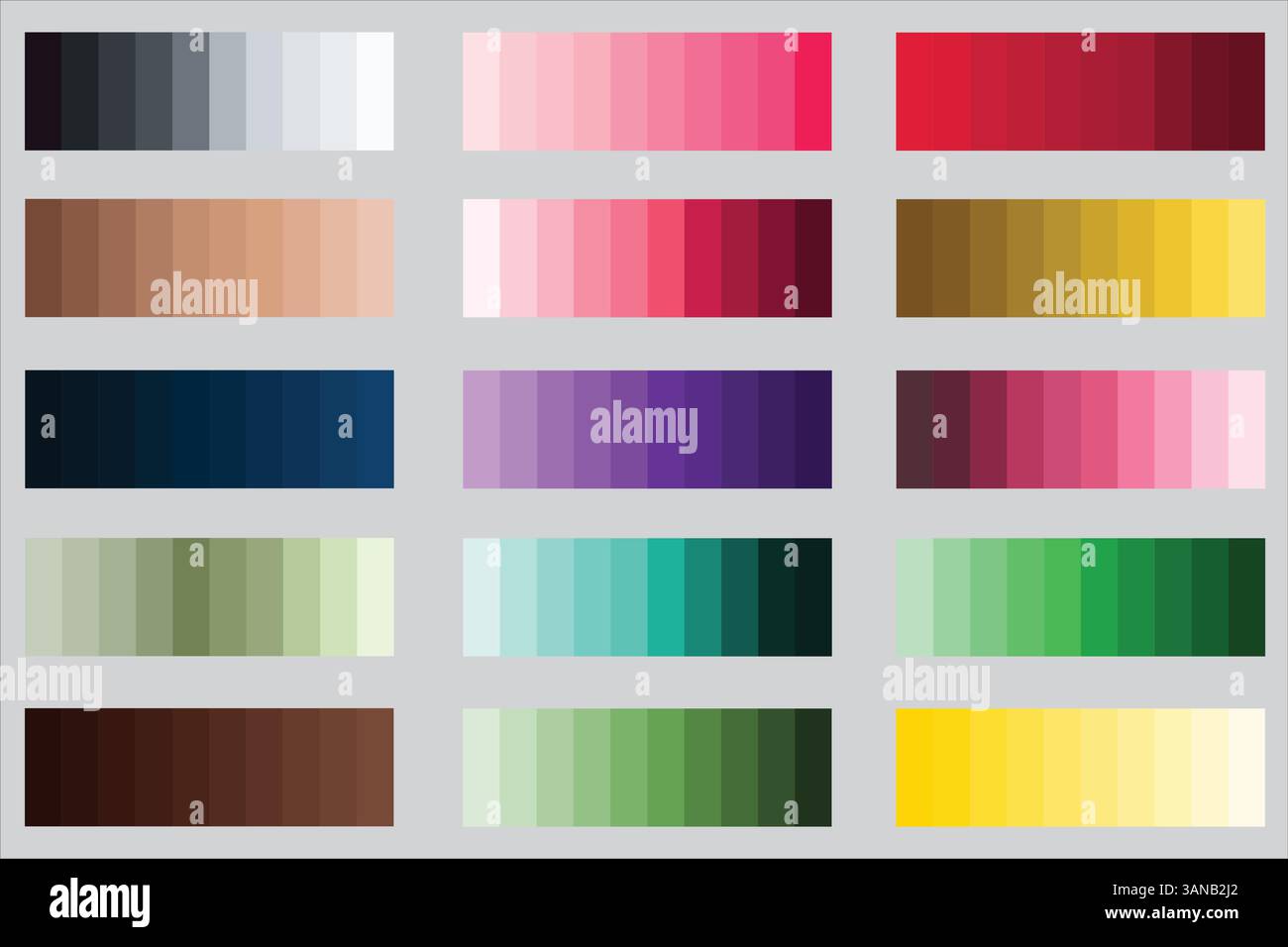 Monochromatic Color Palettes 15x10, Packs, Discover 15 Sets of Vibrant ...