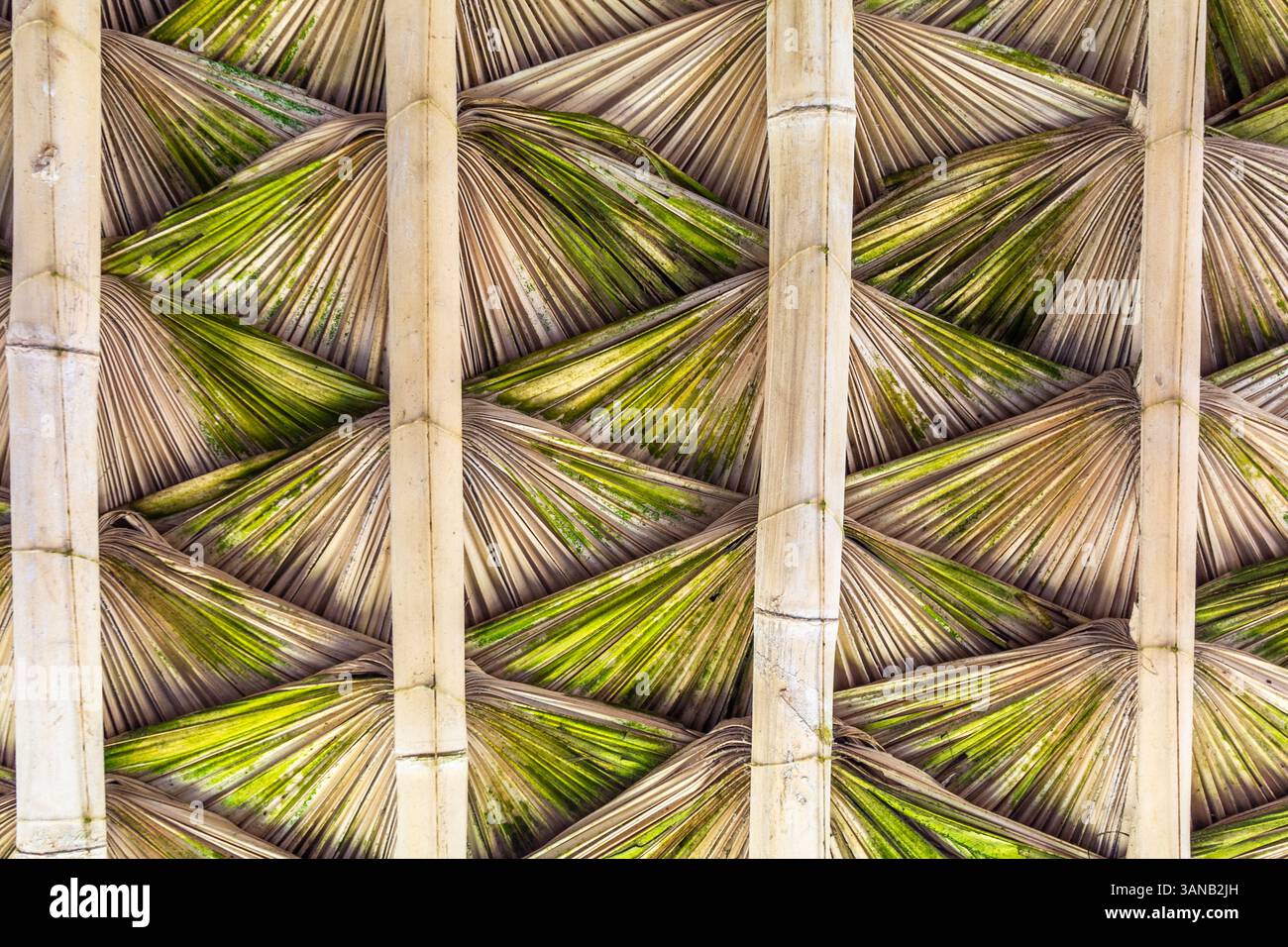 Detail of the underside of a traditional Filipino house showing layered ...