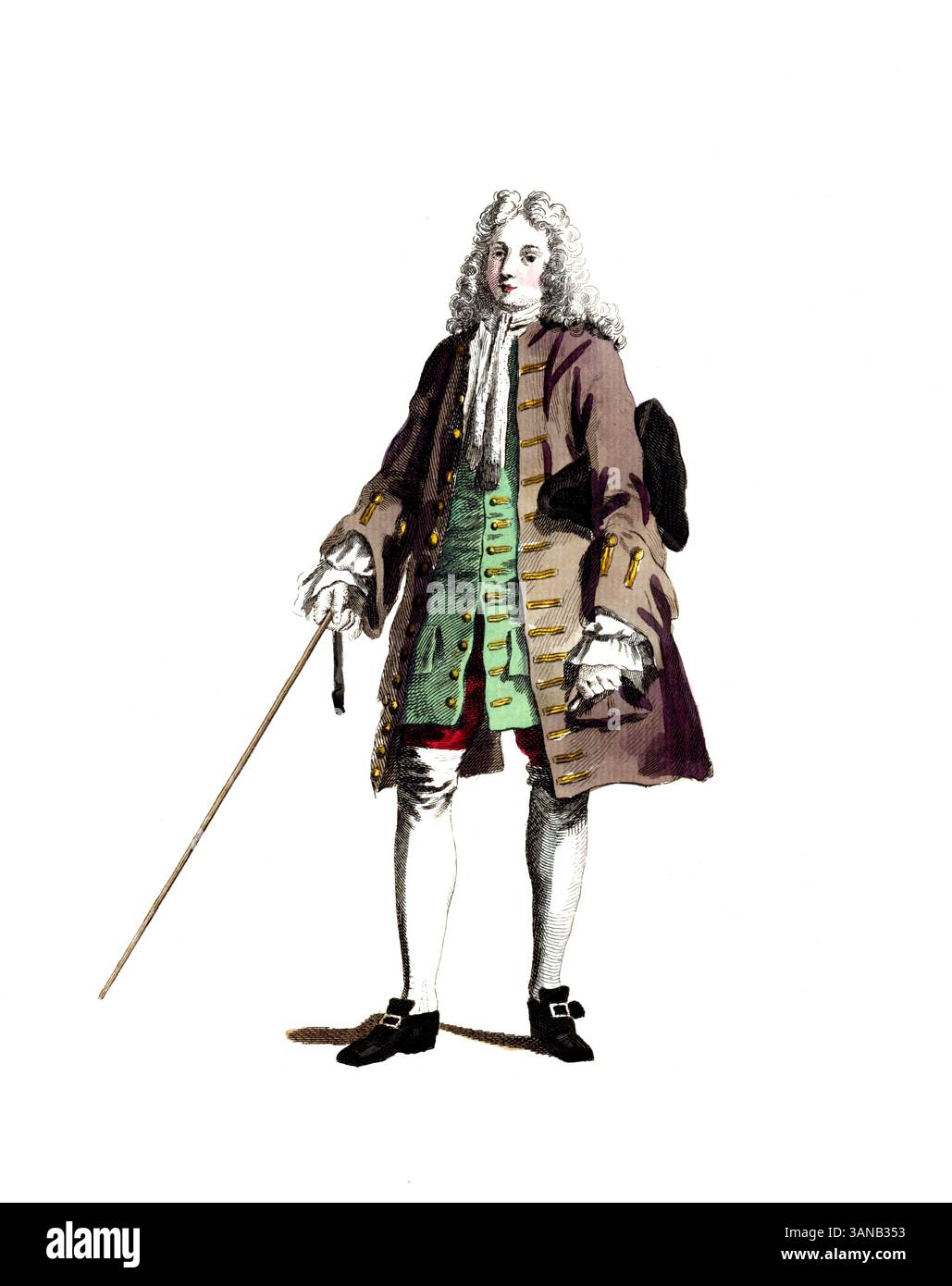 Historical clothing, fashion history, clothing of an English gentleman ...
