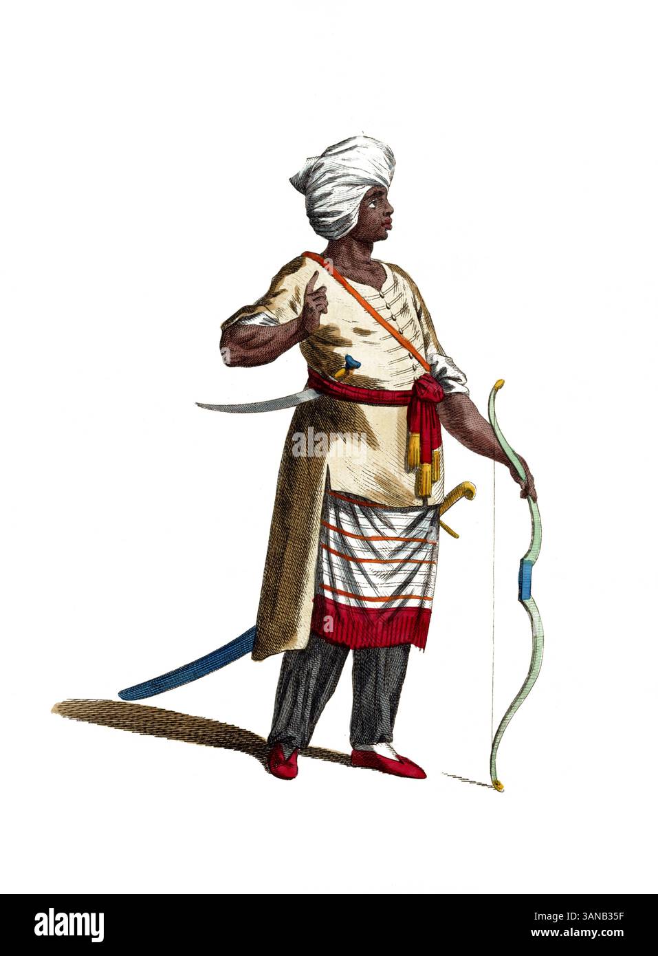 Historical clothing, fashion history, clothing of a man from Ethiopia ...
