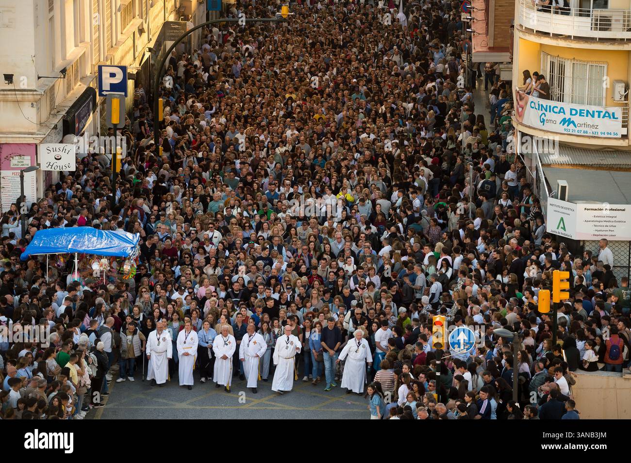 Hundred of believers from 'Cautivo' brotherhood are seen behind the ...