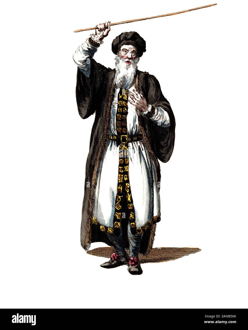 Historical clothing, fashion history, clothing of Merlin, a well-known ...