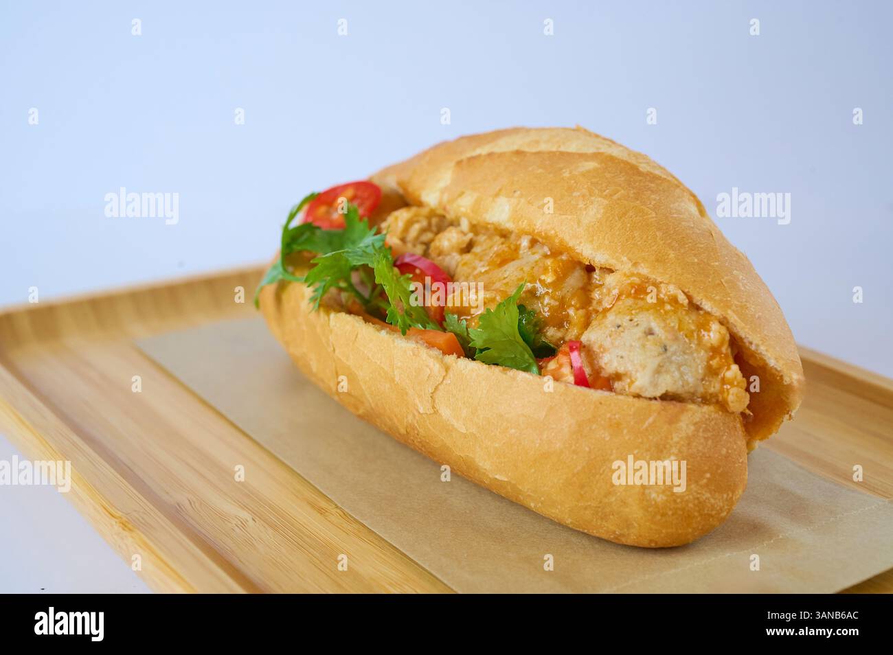 The banh mi street food in Saigon vietnammese style Stock Photo - Alamy