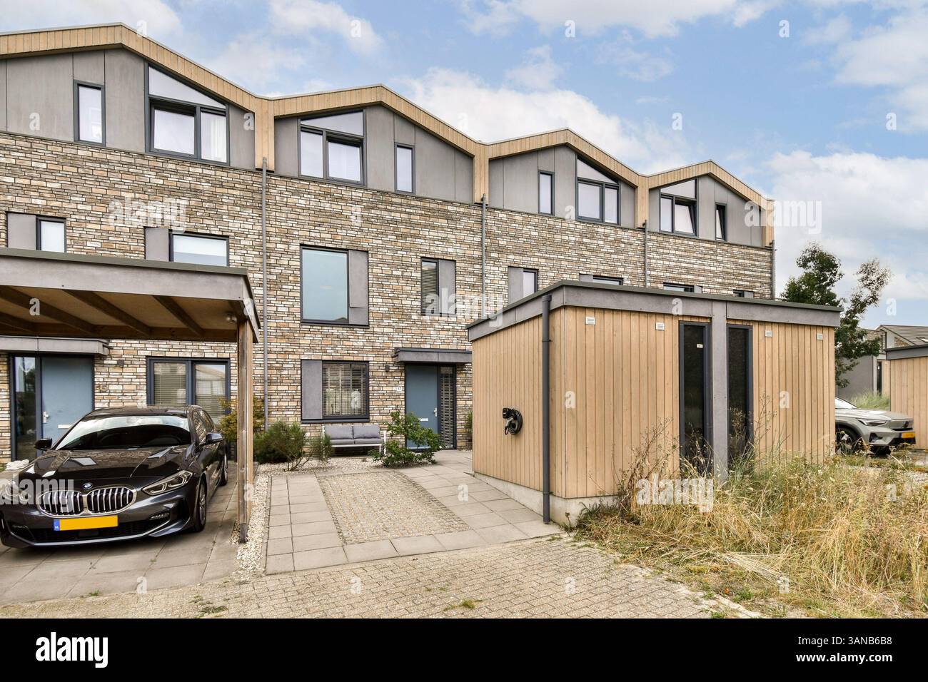 An overview of contemporary residential architecture featuring a mix of ...