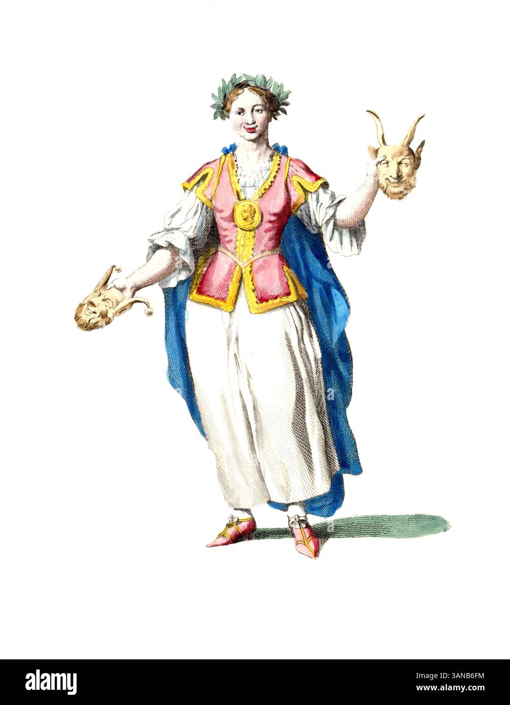 Historical clothing, fashion history, woman, symbolically depicted as ...