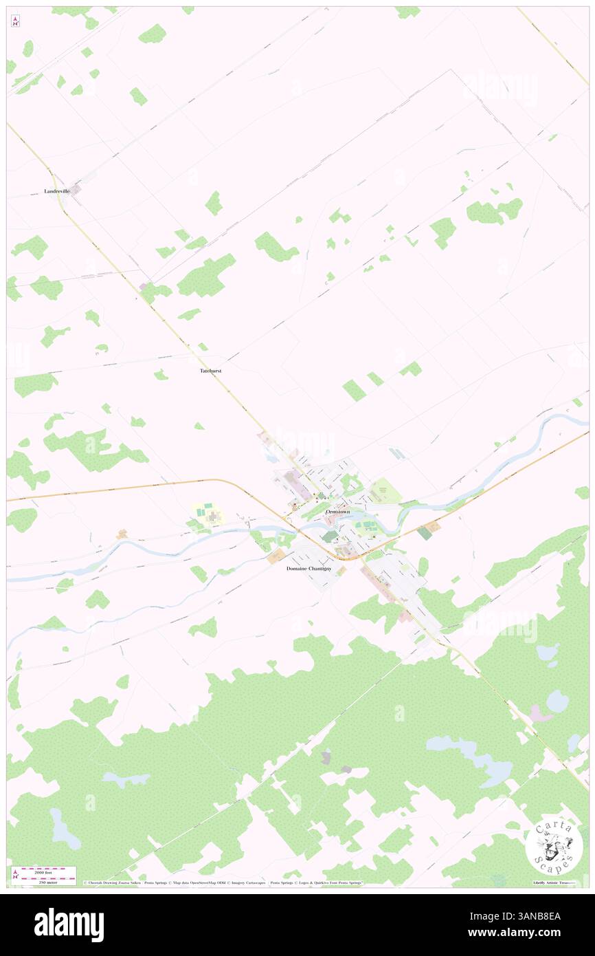Map of ormstown Cut Out Stock Images & Pictures - Alamy