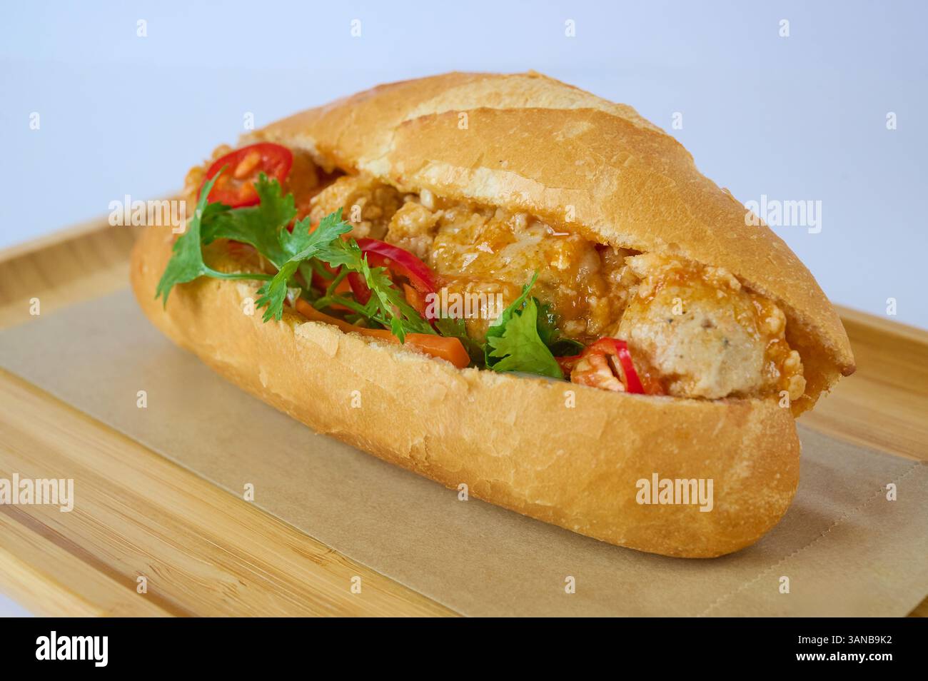 The banh mi street food in Saigon vietnammese style Stock Photo - Alamy