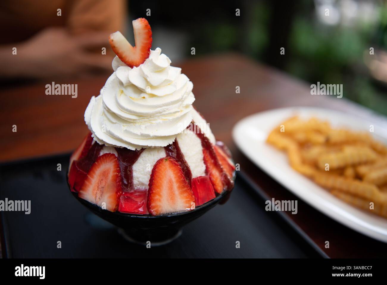 Bingsu or Bingsoo (Patbingsu) is a popular Korean shaved ice dessert ...